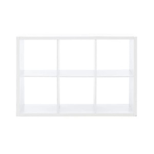 Linon Home Decor Linon Dawes 6 Cabinet White Cubby Storage