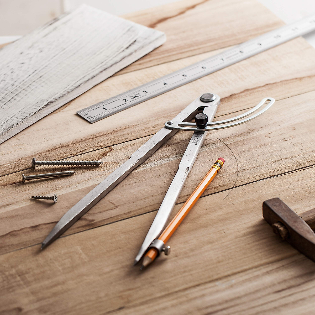 Mr. Pen- Professional Large Compass for Woodworking, 12 Inch Compass with Wing, Compass for Geometry, Compass Drawing Tool, Woodworking Compass, Pencil Compass for Carpenter, Drafting, Drawing Compass