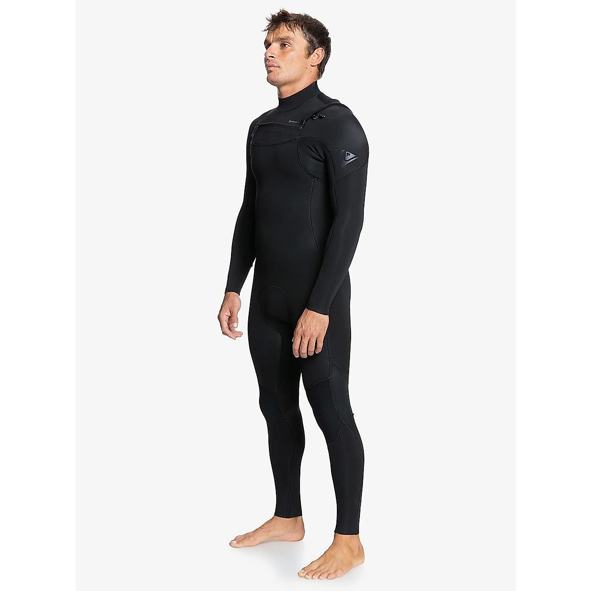 Quiksilver Mens 5/4/3 Sessions Chest Zip Wetsuit - Black | Medium