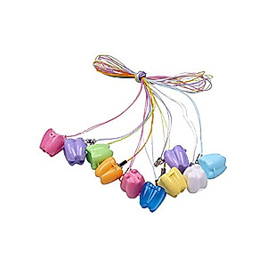 10PCS Plastic Baby Tooth Keepsake Box Baby Milk Tooth Storage Case Holder Organizer Save Container Lost Teeth Saver Deciduous Souvenir with Necklace Gift for Kids Color Random