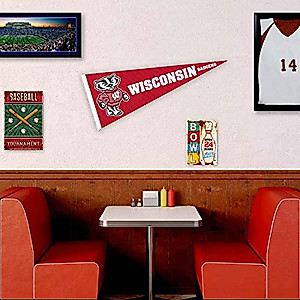 Wisconsin Badgers Bucky Badger Logo Pennant