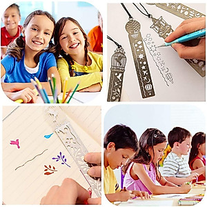 Metal Bookmarks Ruler 4pcs Multifunctional Metal Bookmark Ruler Style Metal Bookmarks for Writers Teachers Friends Mothers Children