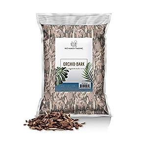 100% Organic Material All Natural Orchid Bark, Long Lasting All Natural, High Flowering and Aeration for Orchid Plants, Vanda,Phalaenopsis, Cattleya and Houseplant Repotting- 8QTs