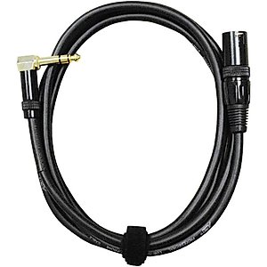 Audio2000's E14106 1/4" TRS Right Angle to XLR Male 6Ft Audio Cable, 22 AWG Copper Shield Balanced Cable, Flexible Soft Rubber Jacket, Made ofGgold-plated Brass
