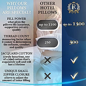 Royal Therapy King-Size Professional Hotel Pillows (2-Pack) - A Set of Premium Plush Gel Microfiber Down Alternative Hypoallergenic Bed Pillows for Your Bedroom - Side, Stomach & Back Sleepers