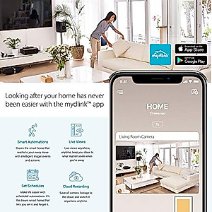 D-Link Indoor Outdoor Security Camera, WiFi Ethernet, Full HD 2 Way Audio Cloud Recording Motion Detection Smart Home System OEM (DCS-8302LH-PP), 1 Count (Pack of 1), White