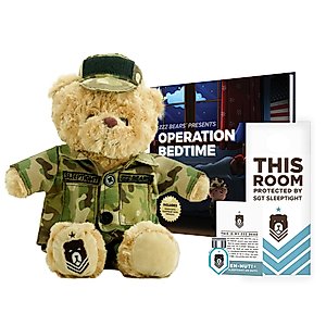 ZZZ Bears SGT Sleeptight Army Teddy Bear with Storybook and Sleep System