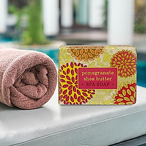 Greenwich Bay Trading Company Shea Butter Soaps with Essential Oils and Natural Extracts 10.5oz (Pomegranate)