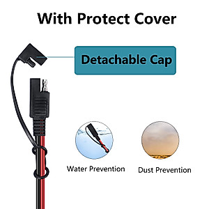 GELRHONR XT60 to SAE Cable,4.9Ft 12AWG SAE Male to XT60 Female Cable for RV Boat Battery Solar Panel Portable Power Station