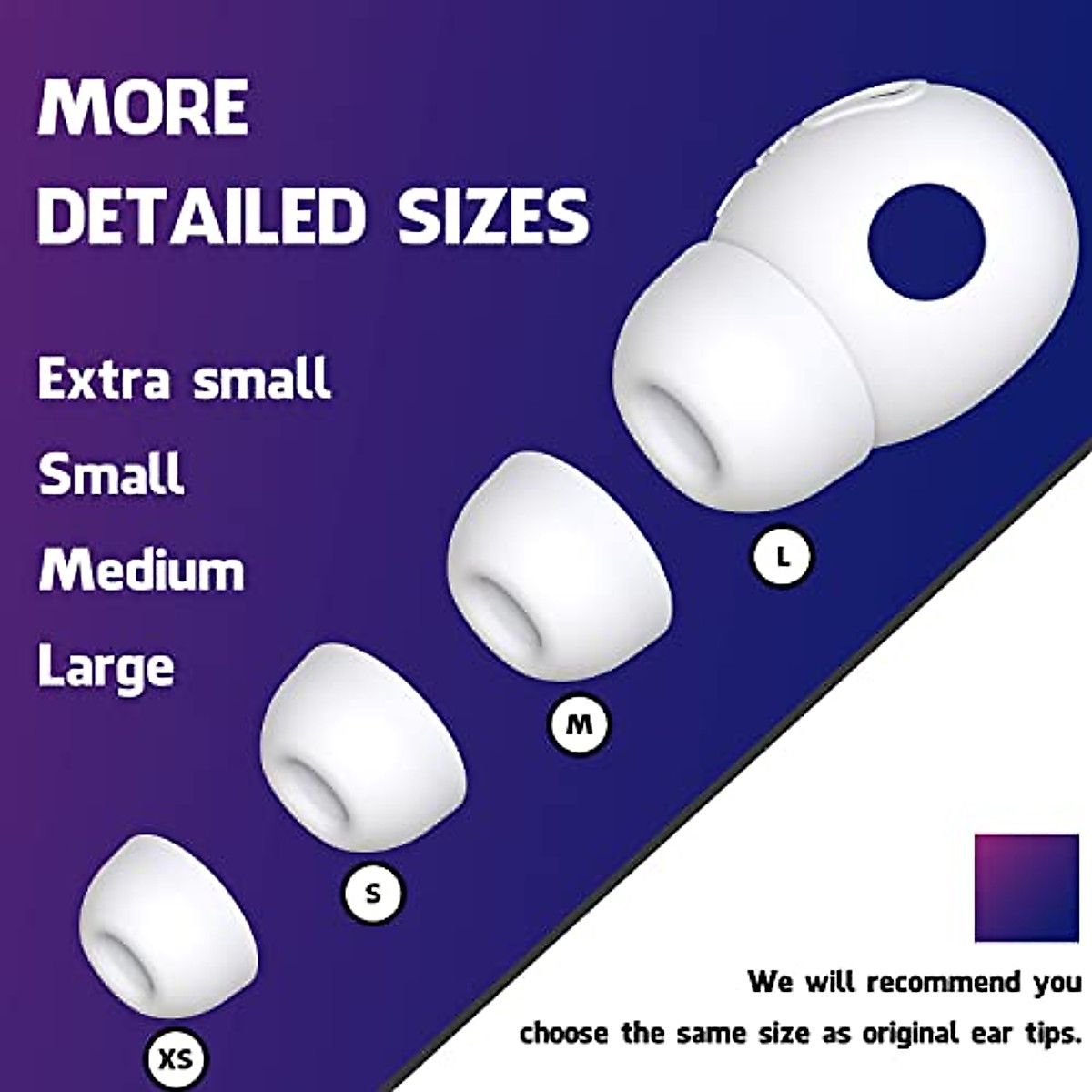 DamonLight AirPods Pro 2 Ear Tips with Integrated Earbuds Cover [3 Pairs] Designed for Apple AirPods Pro 2nd Generation, Fit in The Case, Soft Silicone Anti-Slip [US Patent Registered] (Medium)