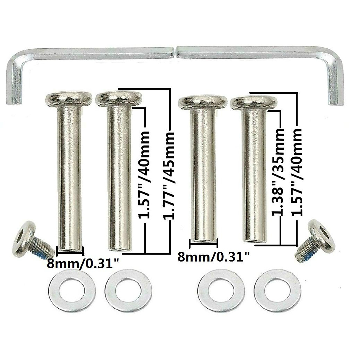 ORO 1 Pair Luggage Wheels Replacement 70mm Case Wheels with 8mm(0.31") Bearings Wheels for Suitcase and Inline Outdoor Skate and Caster Board (70 * 19mm)