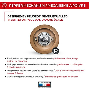 "Peugeot Paris Classic Collection Antique Pepper Mill, 22cm/8-3/4"", Natural" (30971)