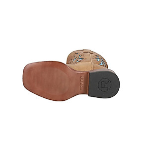 Roper Girls’ Glitter Breeze Western Boot – 9-1/4” Shaft - Square Toe Boots, Cowgirl Boots, Faux Leather Outsole & Padded Insole