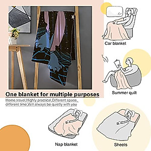 Cartoon Throw Blanket Flannel Blanket Soft Cozy Lightweight Plush Warm for Couch Bedding Decor All Season 60" x 50"