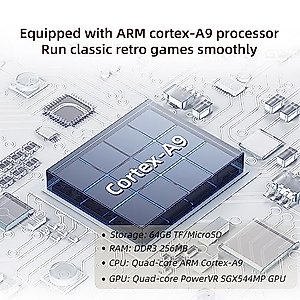 RG35XX Mini Retro Handheld Game Console Linux System 3.5-inch IPS 640*480 Screen Cortex-A9 Portable Pocket Video Player 64G Built-in 5474 Games 2600mAh Battery (RG35XX-Grey)