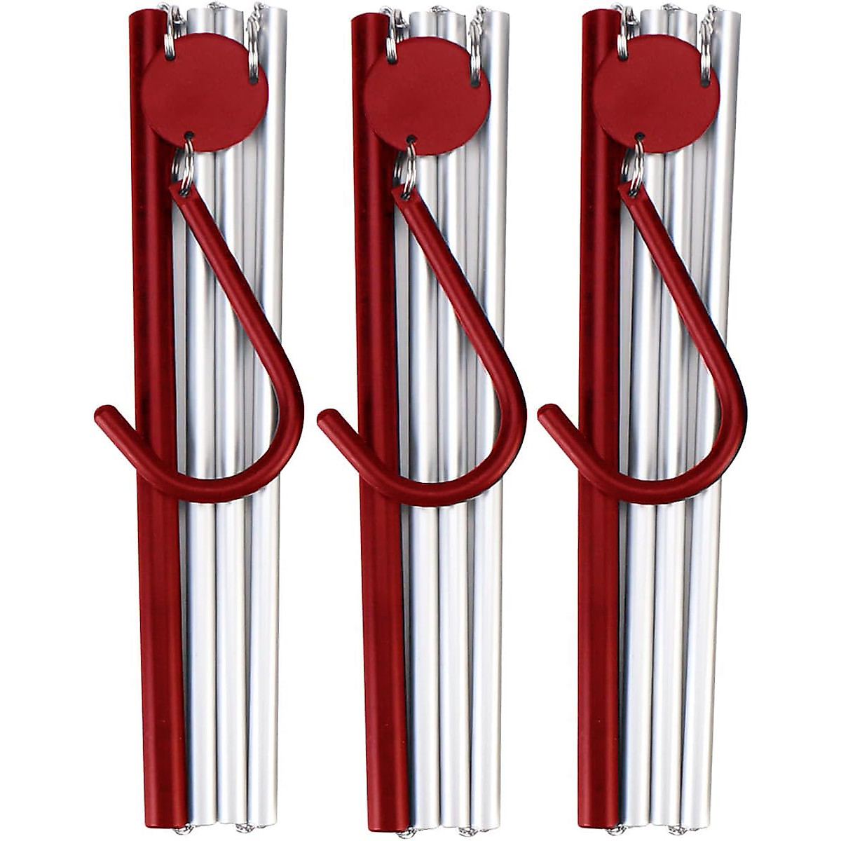 BETTERALL Foldable Hangers for Travel 3 Pack, Travel Hangers Foldable for Suitcase, Light Folding Hangers, Foldable Coat Hanger, Portable Hangers, for Business Trip, Caravan, Hotel, Red