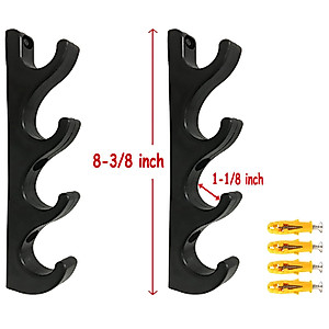 Pmsanzay Hockey Stick Rack, 4 Tier Wall Storage for Sticks,Hockey Stick Display Holder/Hanger Great for Home or Office Wall Mount - Hang Your ice Hockey Skates, Helmet, Gloves, Sticks Pads