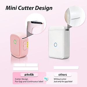 PikDik Bluetooth Label Maker Machine - Mini Portable Labeler with Tape, Label Printer for Labeling Jars Bins Home Organizing Office, Compatible with iPhone Android, USB Rechargeable Easy to Use