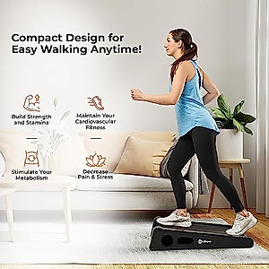 Lifepro Smallest Portable 30in Walking Pad Under Desk Mini Treadmill, Under Desk Small Work Desk Compact Mini Treadmill - Max Speed 3 MPH, 220 Lbs Max Weight, Home & Office Mini Walking Pad Treadmill