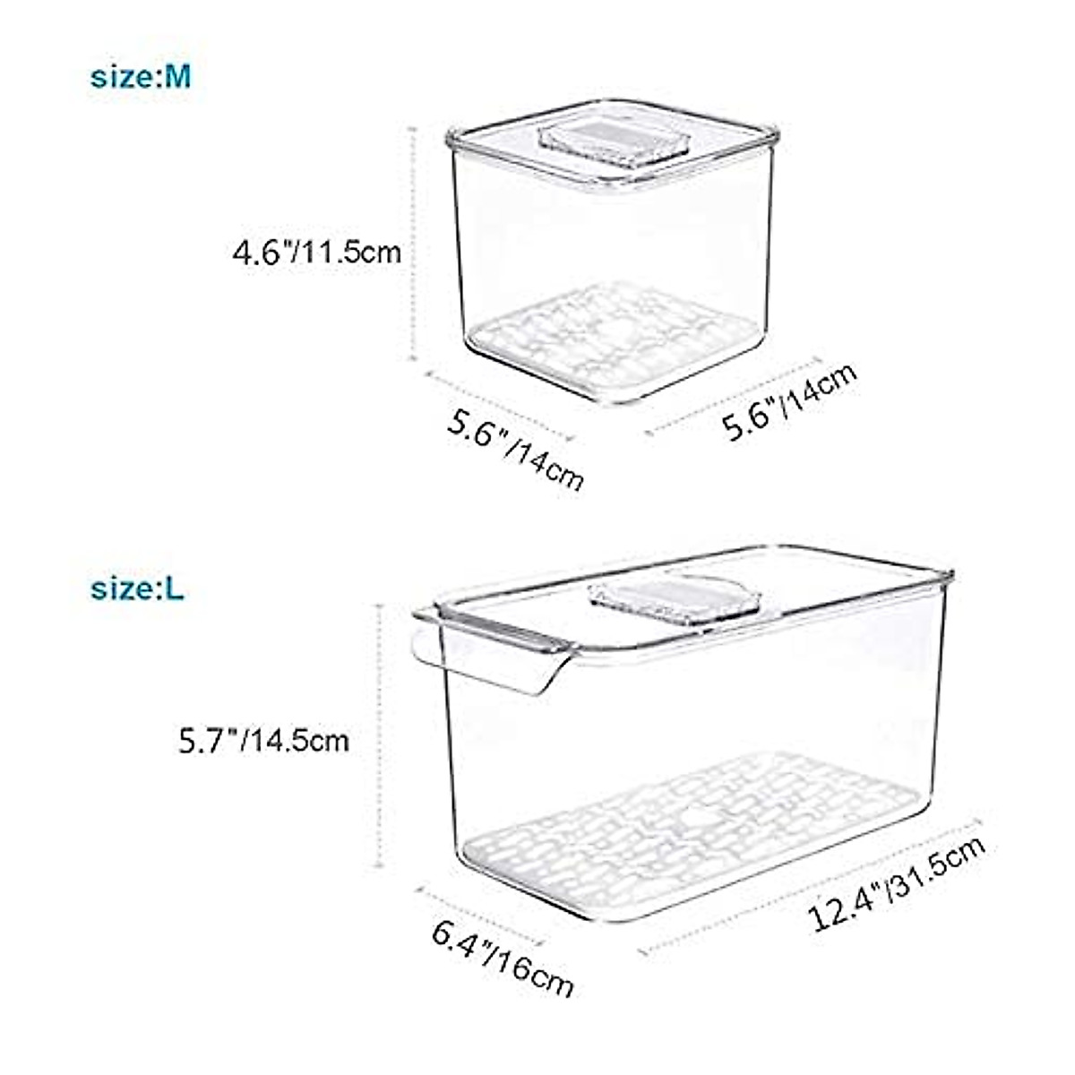 Large Food Storage Containers Fridge Produce Saver