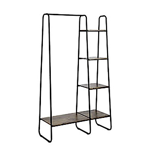 Seville Classics 4-Tier Freestanding Closet Organizer, Black