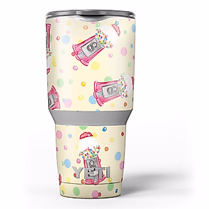 Design Skinz The Fun Colorful Gumball Machine Pattern - Skin Decal Vinyl Wrap Kit Compatible with The Yeti Rambler Cooler Tumbler Cups
