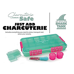 SubSafe Charcuterie Safe - Waterproof Tackle Box Container Keeps Snacks Fresh & Dry On the Go - Fill With Cured Meats, Cheese, Nuts -Perfect for the Boat, Beach, Parties, Picnics, Tailgating & More