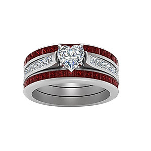 iLH Clearance Rings,Women Fashion Luxury Inlaid Teak Titanium Rings Engagement Wedding Rings Jewelry Gift by (B, 11)