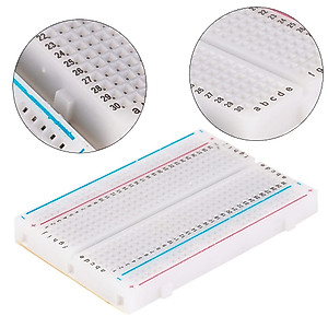 Hahiyo PCB Board Breadborad 170 Point Solderless Lay Flat Large Pitch Hole Firmly Hold Pin Snug Insert No Warp Wobble Springy Contact Point Adhesive Back for Proto Shield Electronics Blocks 6pcs