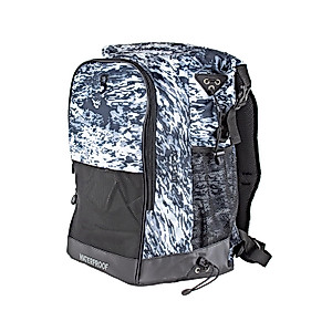 geckobrands Dueler Waterproof 32L Backpack (Royal Blue/Grey), Use for nearly any sport, 2 compartments, Separate Wet from Dry, Personalize