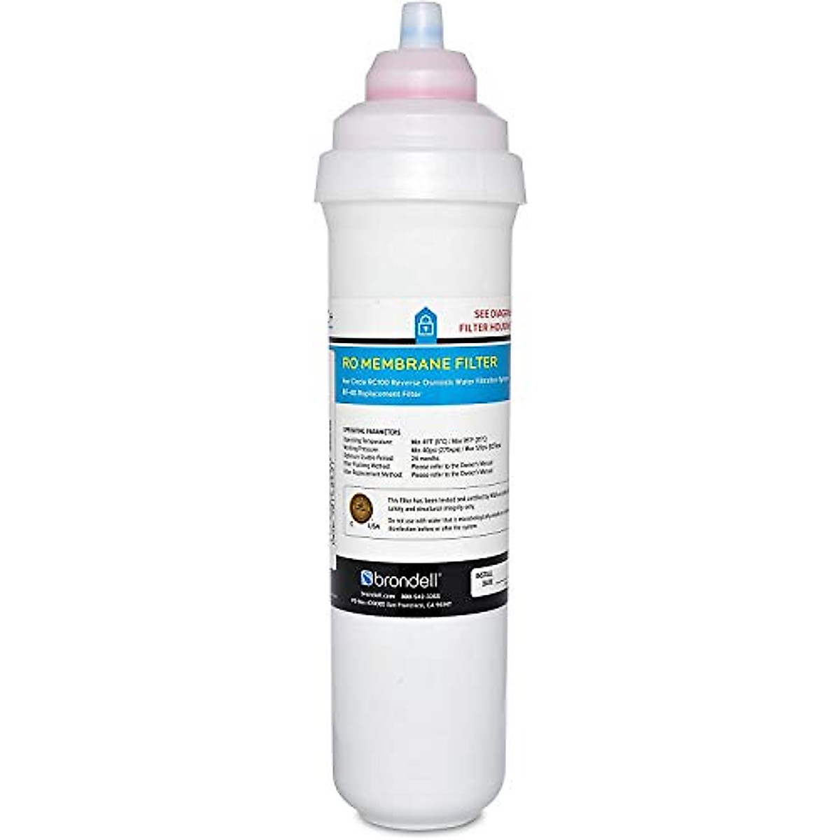 Brondell RF-40 Membrane Water Filter Replacement for Circle Under Sink Reverse Osmosis Filtration System, Lasts 6 Months