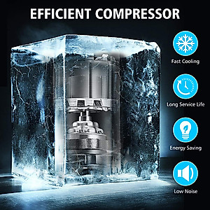 LifePlus Commercial Ice Maker Machine Under Counter Produce 70LBS of Ice in 24 Hrs with 10LBS Ice Bin Capacity Freestanding Automatic Ice Cube Maker Perfect for Bars Coffee Shops Home Office