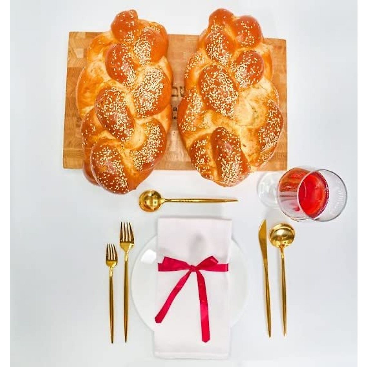 ChallahGram, End grain wood cutting board - chopping block - Large cutting board 16 x 10 kitchen butcher block oak cutting board non slip cutting board with feet - wooden chopping board - Shabbos