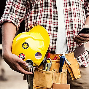 Big 200pcs Pack Funny Hard Hat Stickers for Helmet Tool Box, Vinyl American Patriotic Decals for Men Labor Construction Ironworker Welder Union Military Lineman Oilfield Electrician Pipeliner Ibew