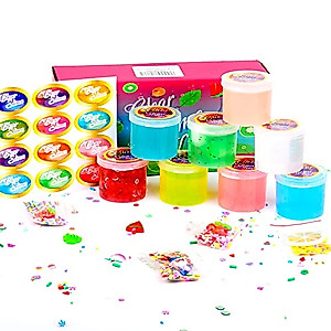 8 Pack Clear Slime Kit Crystal Clear Slime Set for Kids Clear Slime Party Favors Watermelon Clear Slime Kit for Girls 10-12 Soft Jelly Clear Slime Pack for Girls Boys