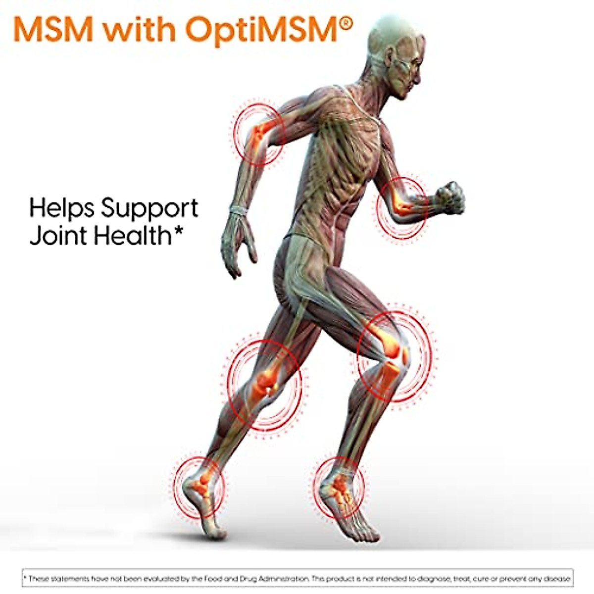 Doctor's Best MSM with OptiMSM, Non-GMO, Gluten Free, Joint Support, 1500 mg, 120 Tablets (DRB-00097)