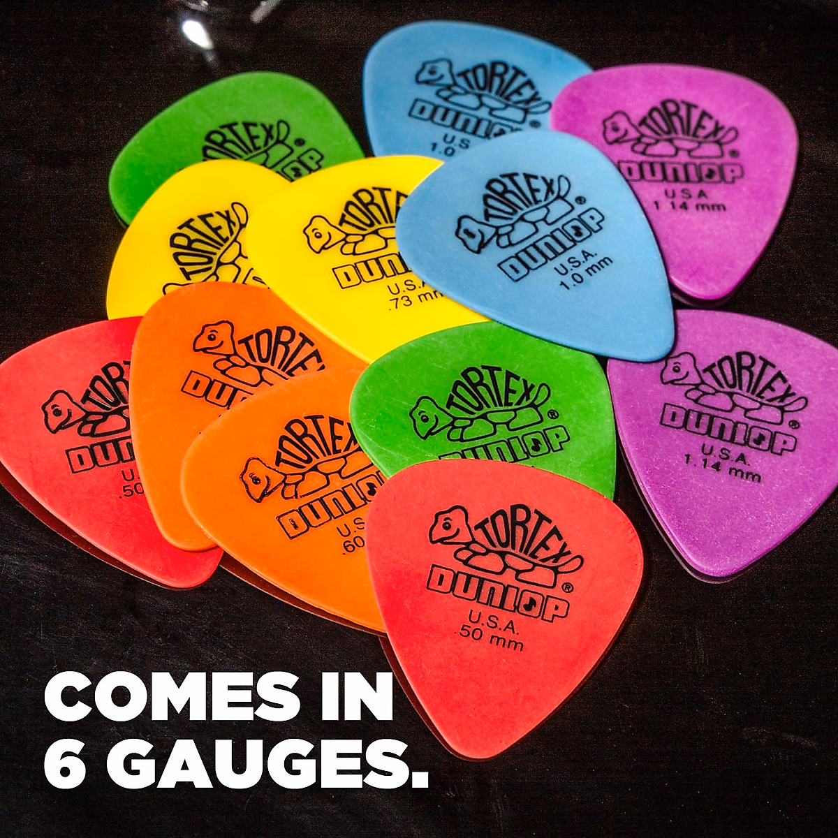 Dunlop Tortex Standard .73mm Yellow Guitar Picks, 36 Pack