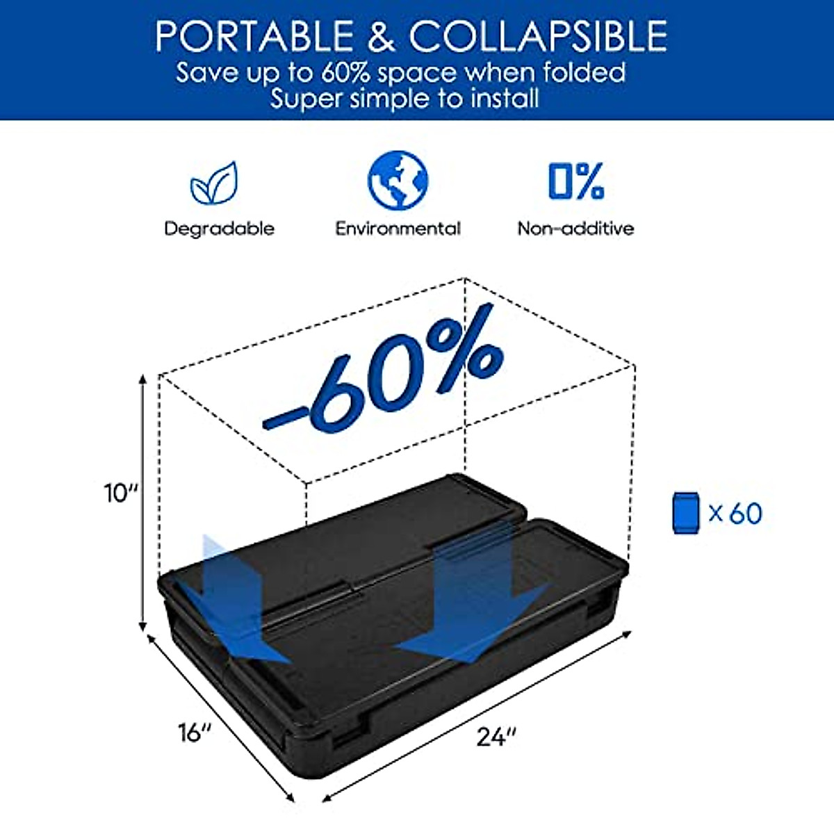 Camping Cooler, Collapsible 39L 60 Can Insulated Ice Chest, Portable Lightweight Hard Car Coolers, Large Waterproof Cooler Box Keep Cold and Warm for Camping, Hiking, Fishing, Beach-by BRILLIRARE