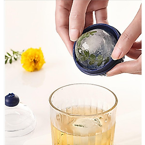 Whiskey Silicone Ice Tray，Ice Cube Maker Tray，With Lid, Reusable，Cake Ice Ball/Ice Grid/Ice Cube Mould，Home Ball Ice Maker， Creative Gift for Family and Friends