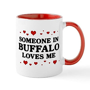 CafePress Loves Me In Buffalo Mug Ceramic Coffee Mug, Tea Cup 11 oz