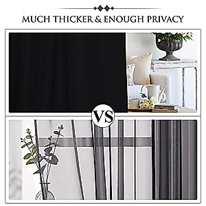 StangH Black Backdrop Curtains for Parties - 10 ft Curtain Drapes for Partition Room Dividers Curtains Waterproof Home Theater Studio Backgrounds Wedding Stage Stand Panels, 2 Panels