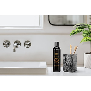 BLACK N MANLY Beard Wash, 2 n 1, Shampoo & Conditioner, Cleans, Shines, Fresh Cologne Scented, Biotin, Collagen, 8 fl oz, By, C-lim, oil, butter,1 Pack