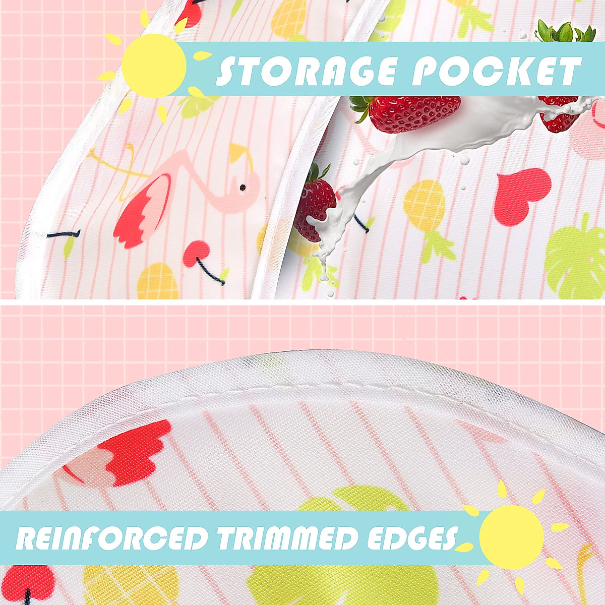 Little Dimsum 3 pack Baby Bibs Waterproof Bib Easy to Clean Feeding Bibs Weaning Bibs Adjustable Closed for Babies Toddlers with Large Pocket 6-36Months(Penguin & Flamingo &Triangle)