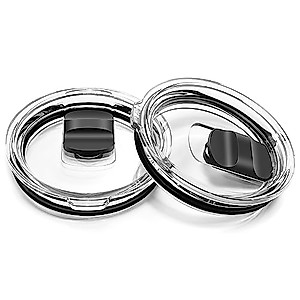20 oz Tumbler Lid, Replacement Lids Compatible for YETI 20 oz Tumbler, 10/24 oz Mug and 10 oz Lowball, 2 Pack Travel Spill Proof Cup Lids Covers with Magnetic Slider Switch, BPA Free