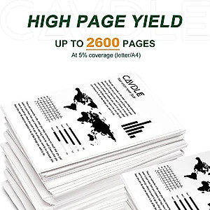 CAVDLE 2 Packs Compatible Toner Cartridge Replacement for Brother TN660 TN630 for use with Brother HL-L2300D HL-L2320D HL-L2340DW HL-L2360DW HL-L2380DW MFC-L2700DW MFC-L2720DW DCP-L2540DW