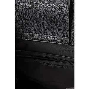 Calvin Klein Finley Saffiano Tote Black/Gold One Size