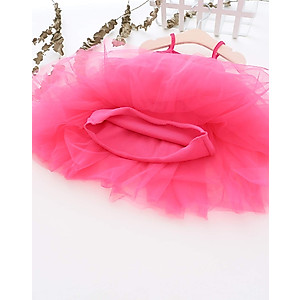 XUNYU Baby Girls Tulle Dresses Toddler Infant Tutu Dress Cotton 6 Months-7 Year Princess Birthday Sundress Rose