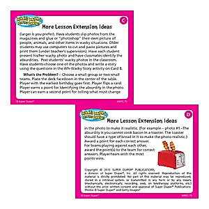 Super Duper Publications | What's Wrong with This Photo Flash Cards | Problem Solving, Reasoning and Critical Thinking Skills Fun Deck | Educational Learning Resource for Children