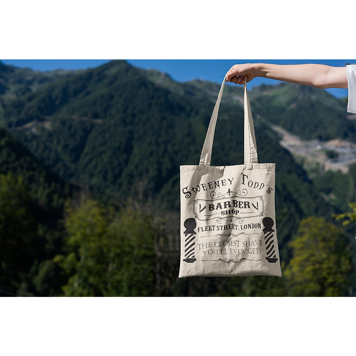 Mighty Circus Sweeney Todd's Barber Shop 100% Cotton Reuseable Grocery Tote