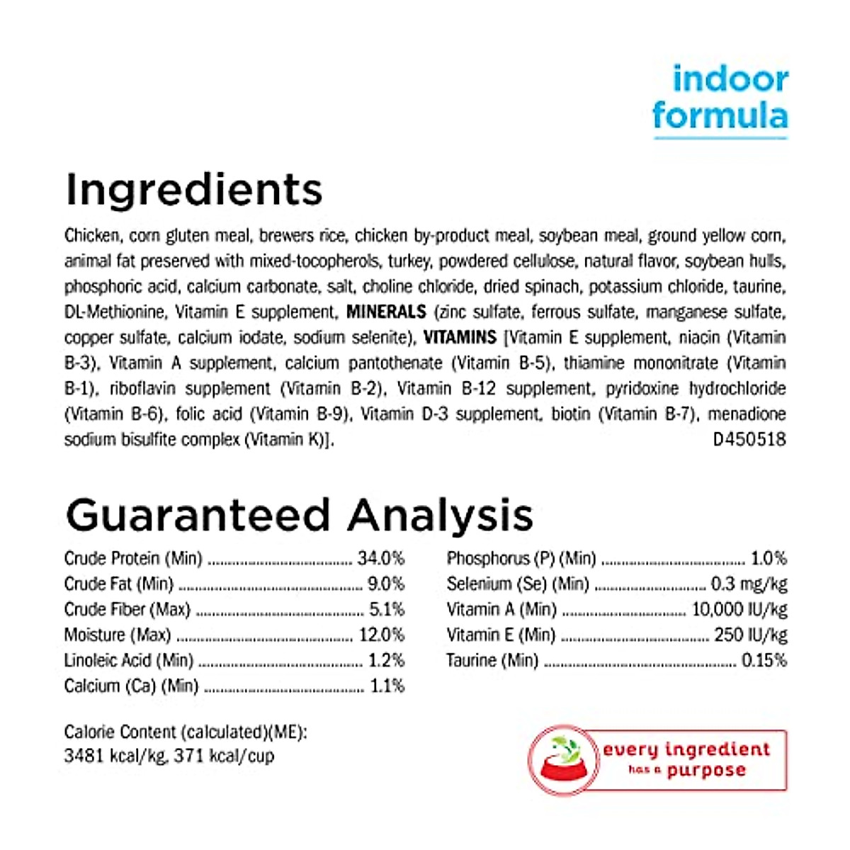 Purina Cat Chow Hairball, Healthy Weight, Indoor, Natural Dry Cat Food, Naturals Indoor - 13 lb. Bag